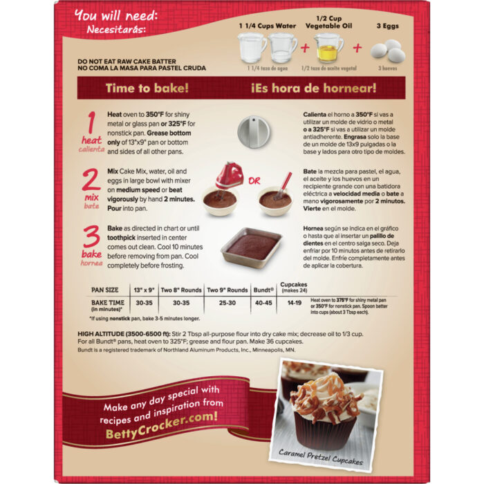 Betty Crocker Super Moist Delights Triple Chocolate Fudge Mix 432gr ...