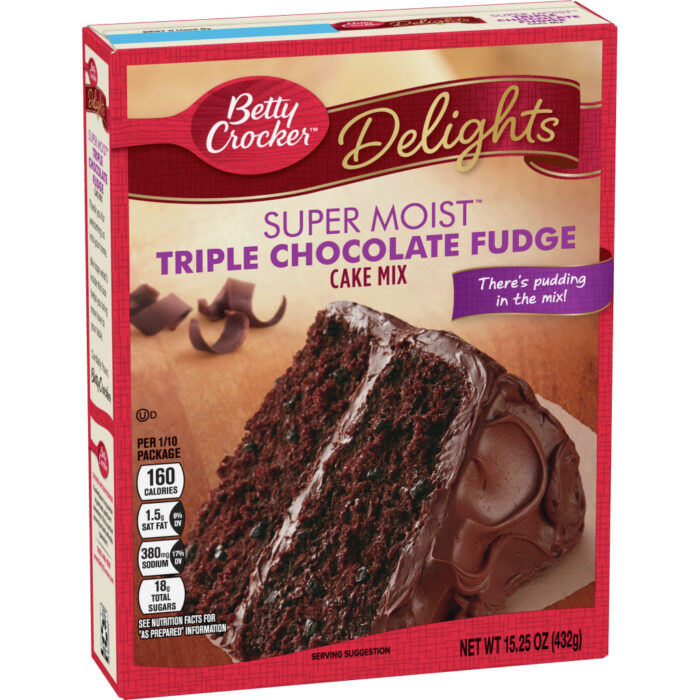 Betty Crocker Super Moist Delights Triple Chocolate Fudge Mix 432gr ...
