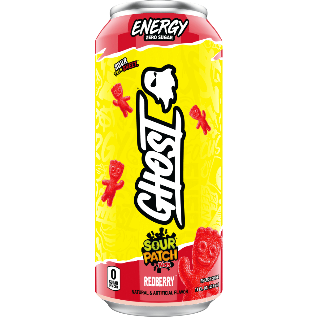 GHOST Energy Drink Zero Sugar Sour Patch Redberry 473ml | American ...