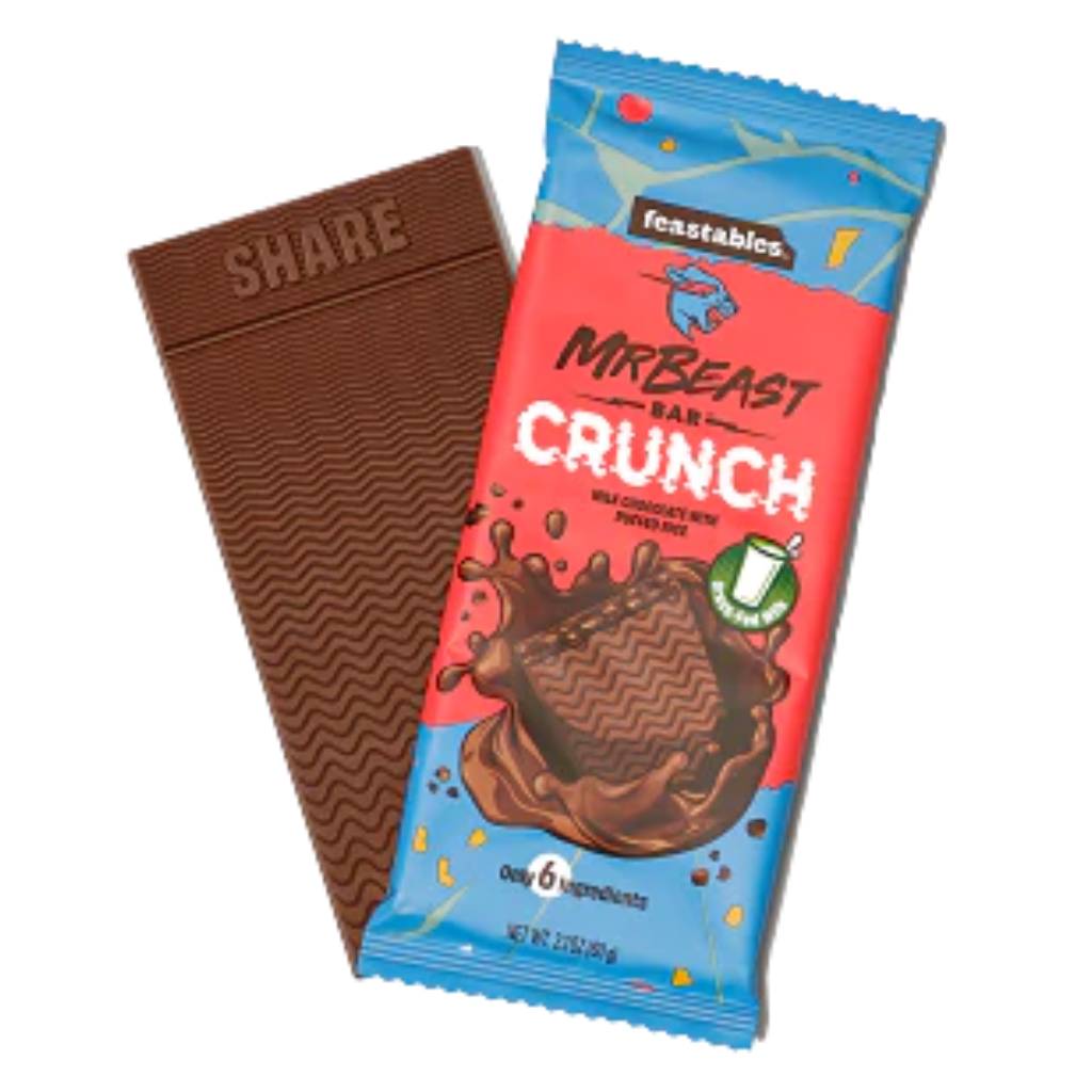 Feastables MrBeast Crunch Bar 60gr - Box 10τμχ | American Corner B2B