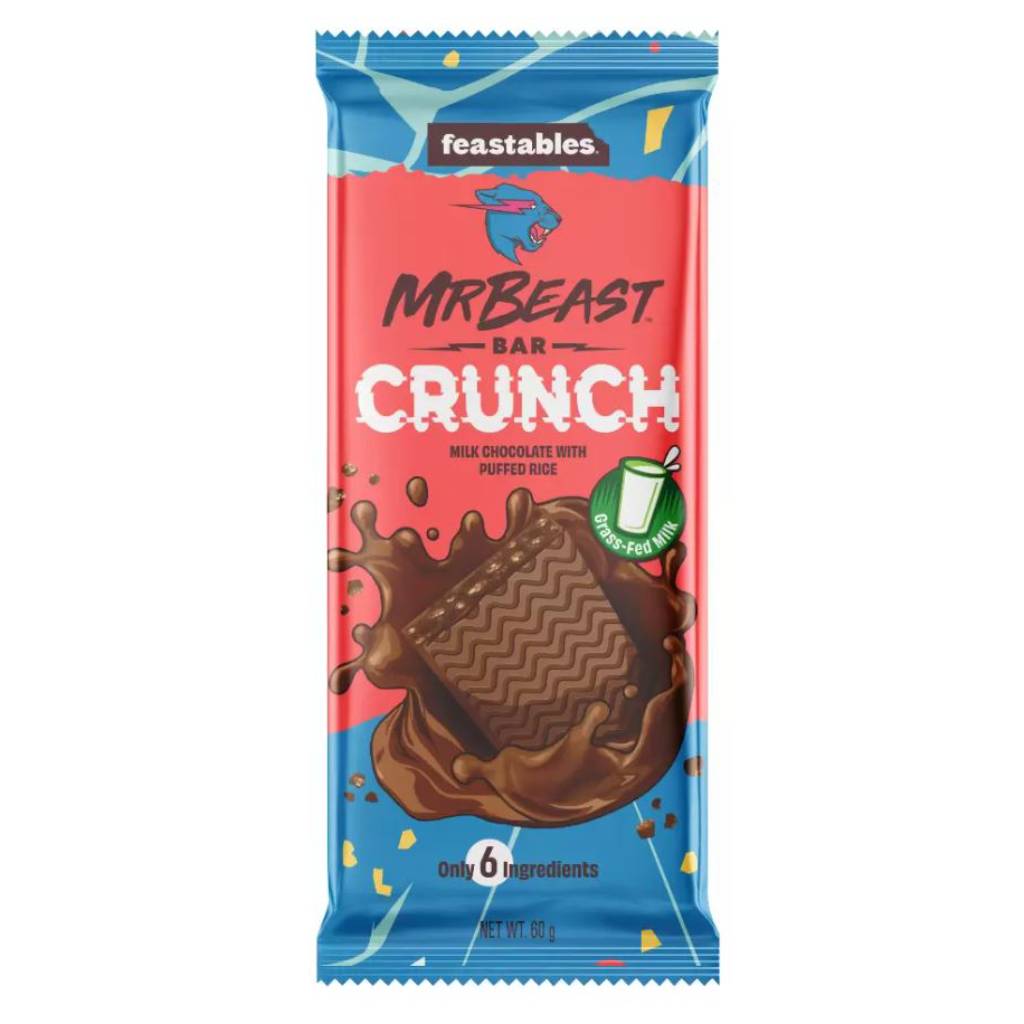 Feastables MrBeast Crunch Bar 60gr - Box 10τμχ | American Corner B2B