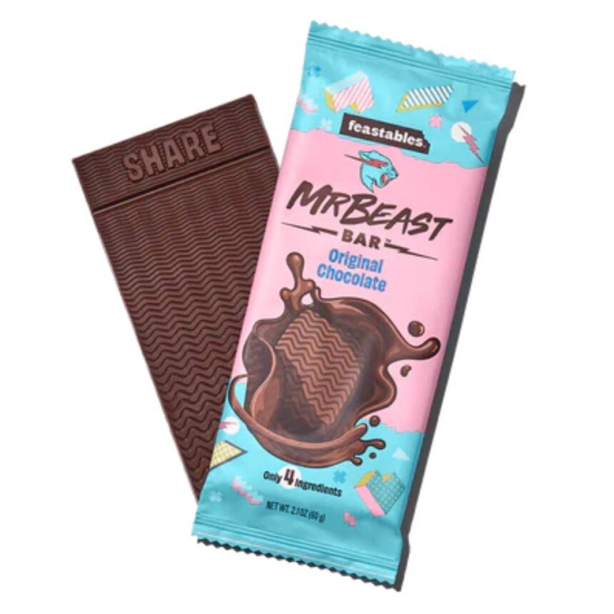 Feastables MrBeast Original Chocolate Bar 60gr - Box 10τμχ | American ...