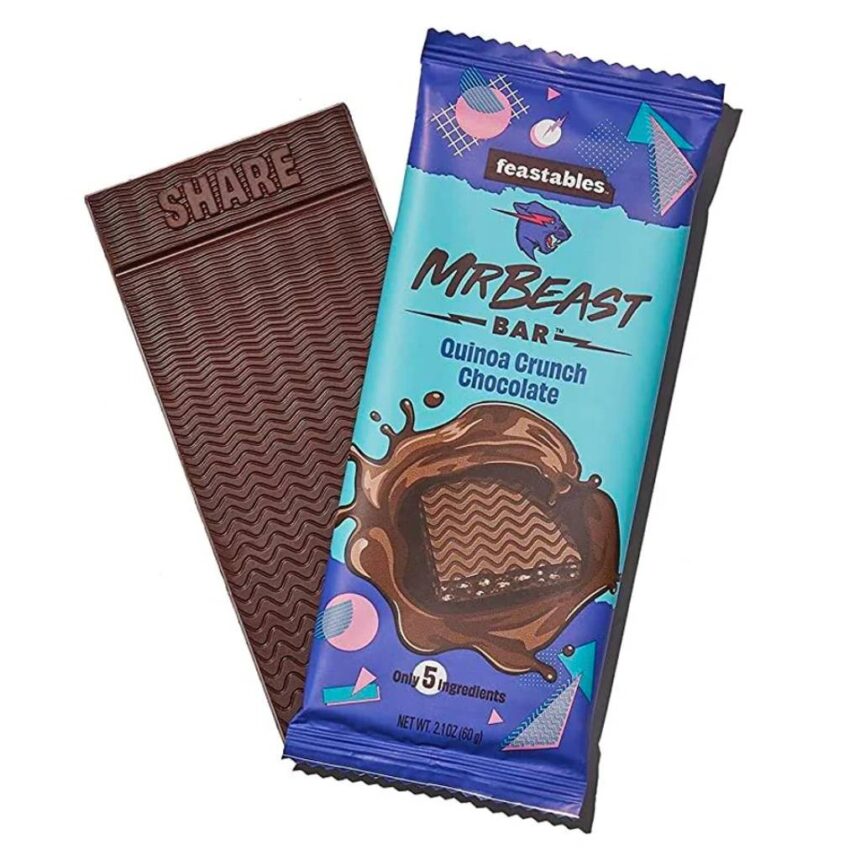 Feastable Mr Beast Quinoa Crunch Chocolate 60gr - Box 10τμχ | American ...
