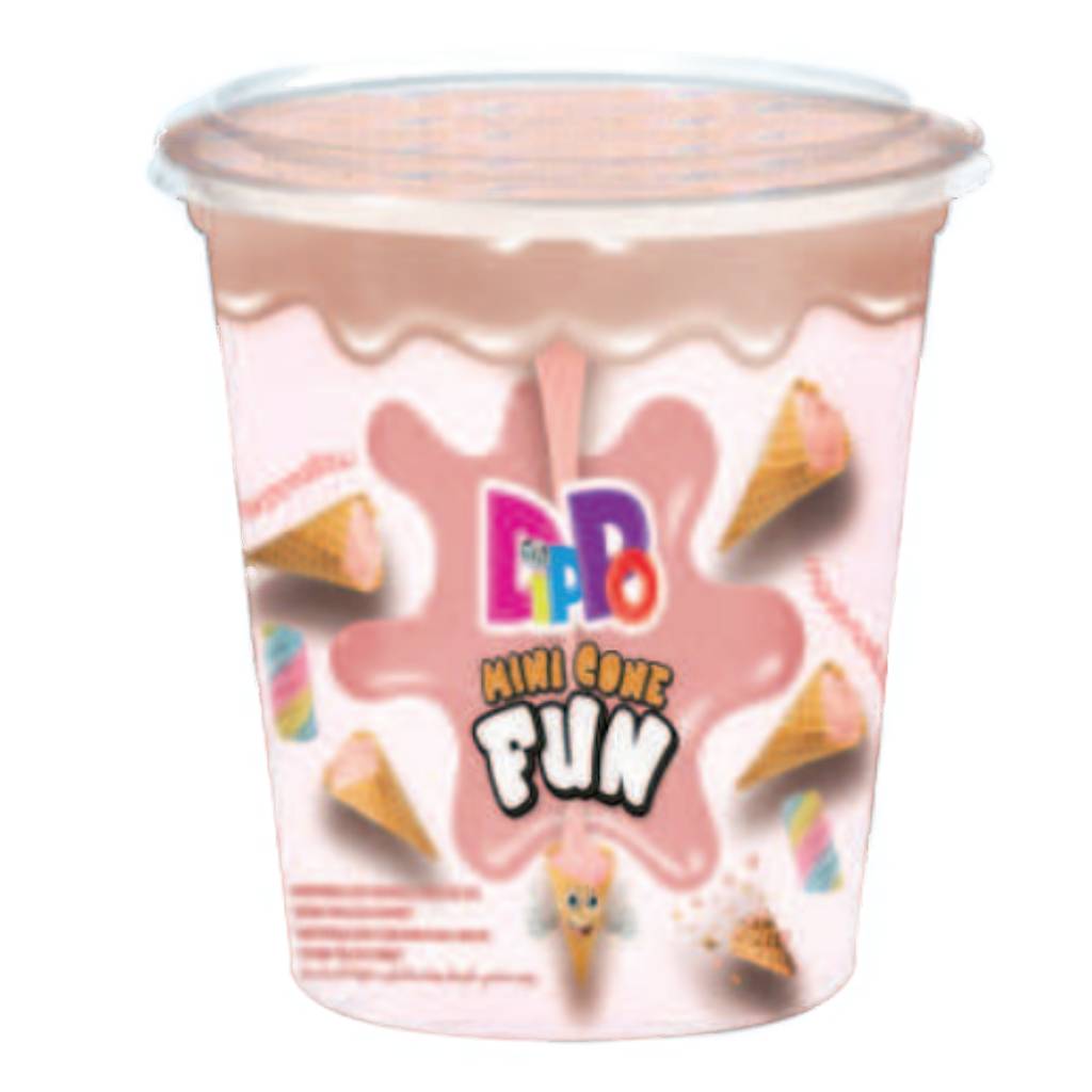 Dippo Mini Wafer Cones Filled With Marshmallow Cream 100gr