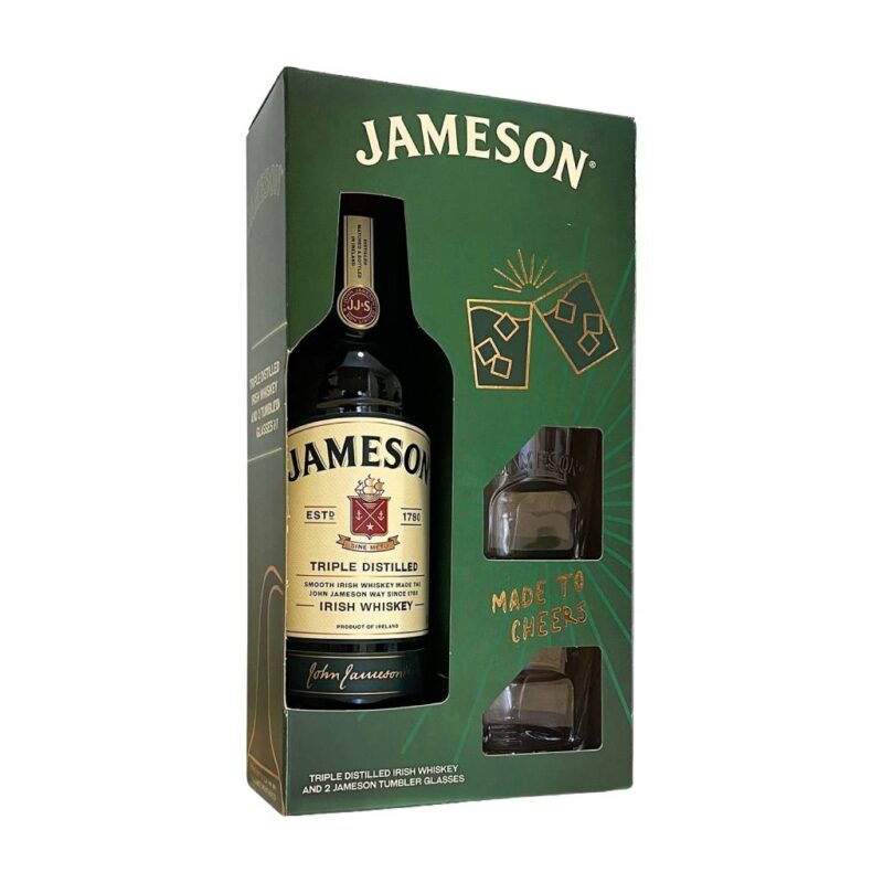 Jameson Whisky 40% Alc 700ml & 2 Ποτήρια Δώρο